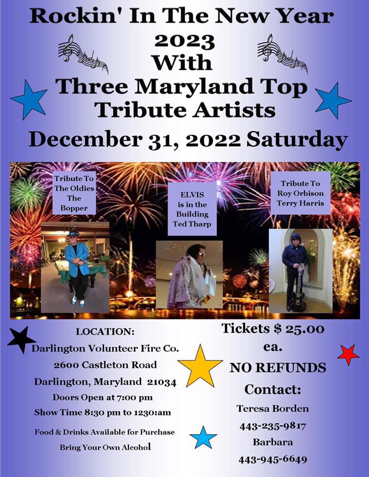 New Years Eve Classic Rock n Roll Show - Darlington VFC - Harford Volunteer